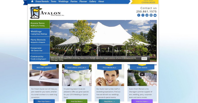 Avalon Event Rentals Inc. - The Web Advisors